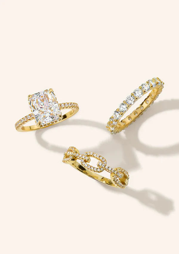 Elegant Gold & Silver Engagement & Promise Rings for Women | Balmante ...